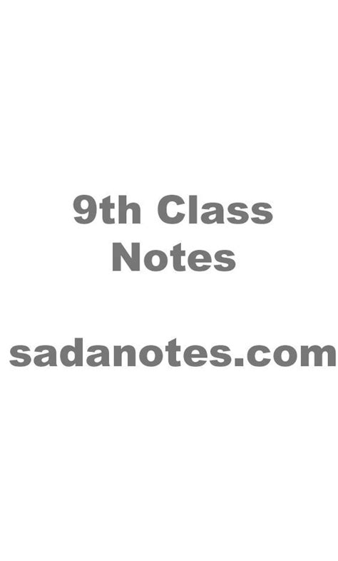 Notes Class 9 Unique Notes For 9th Class Punjab Boards 2022 In 2022