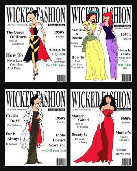 Wicked Fashion Queen Of Hearts Anastasia And Drizella Cruella Devil And