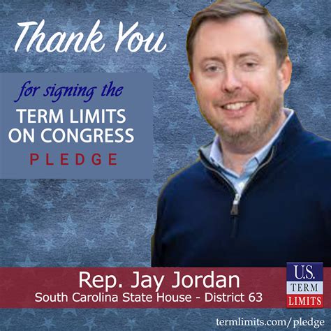 Rep Jay Jordan Pledges To Support Congressional Term Limits Us