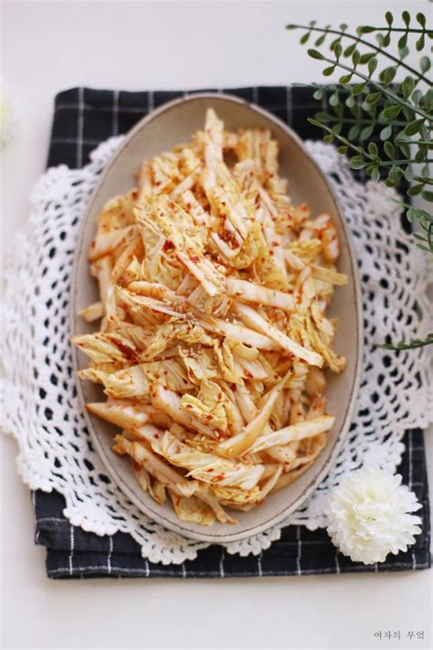 알배기 배추겉절이 만드는 법 배추생채 알배기 배추무침 알배추 겉절이 양념 배추요리 네이버 블로그