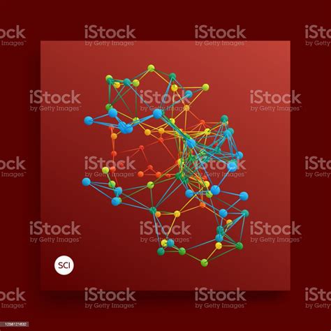 구형 입자를 가진 3d 분자 구조 미래 지향적 인 기술 스타일 과학 화학 또는 교육에 대한 벡터 일러스트레이션 0명에 대한 스톡 벡터 아트 및 기타 이미지 Istock