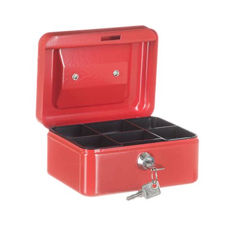 Ящик для денег SAFEBURG Keeper-15*6 Red Gloss, металлический кэшбокс ...
