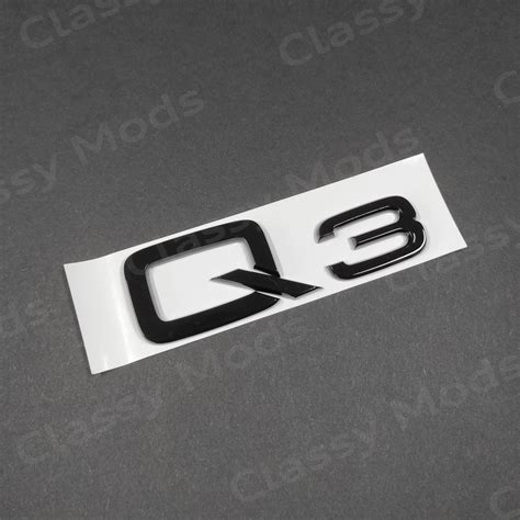 Audi Q3 Gloss Black Rear Emblem Badge Classy Mods