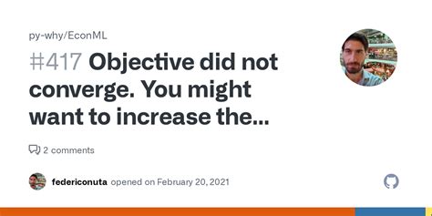Objective Did Not Converge You Might Want To Increase The Number Of