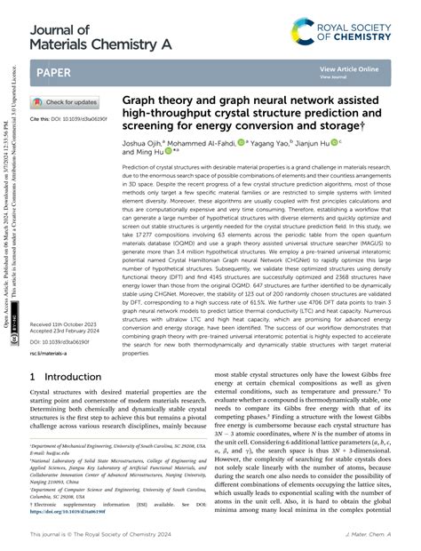 PDF Graph Theory And Graph Neural Network Assisted High Throughput