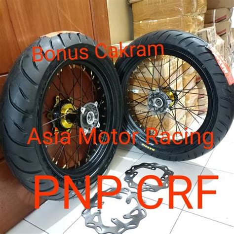Jual Paketan Velg Crf 300 350 17 SET Ban HONDA CRF150L SUPERMOTO Bonus