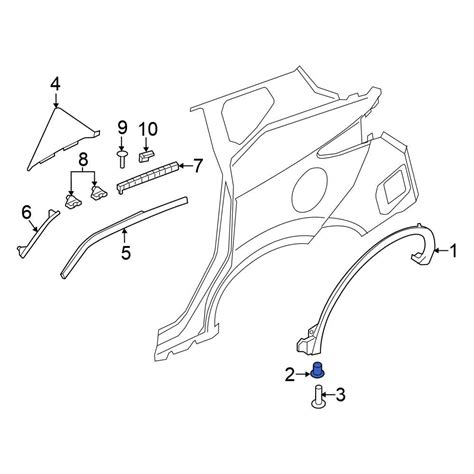 Nissan OE 76881JG00A - Wheel Arch Molding Grommet