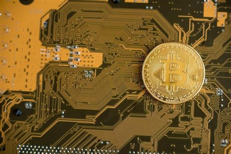premium photo blockchain technology bitcoin mining concept