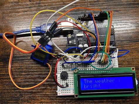 Servo Motor And Lcd Project Output Based On Photoresistor 3 Steps