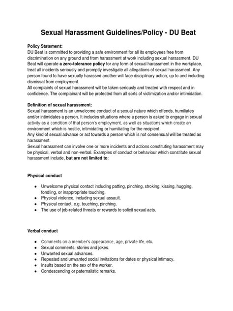 Icc Guidelines For Sexual Harassment Pdf Sexual Harassment Justice