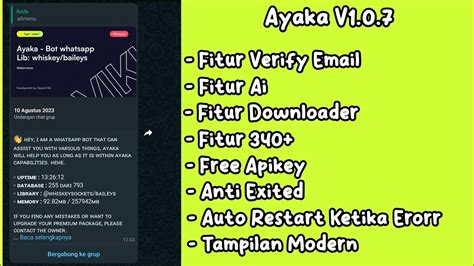Sc Bot Wa Terbaru 2023 Free Apikey Multi Device Verify Email