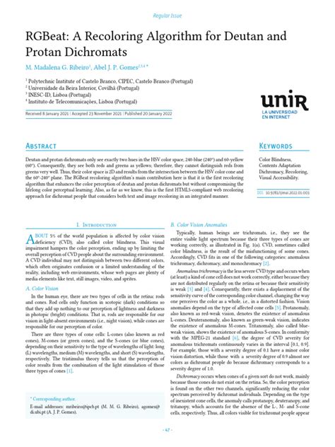 Rgbeat A Recoloring Algorithm For Deutan And Protan