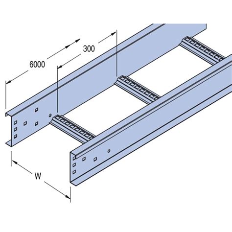Unistrut Lek106r Cable Ladder Nema Hot Dipped Galvanised 20b 130mm X 600mm X 6m