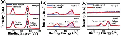 Xps Spectrum Of A Tin Sn 3d B Sulfur S 2p And C Calcium Ca