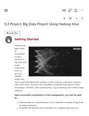 Master Big Data Analysis With Hadoop Hive Project Course Hero