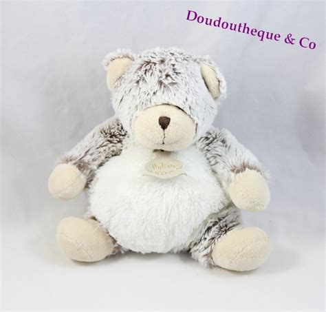 Doudou Ours HISTOIRE D OURS Les Z Animoos Beige Gris 23 Cm SOS Do