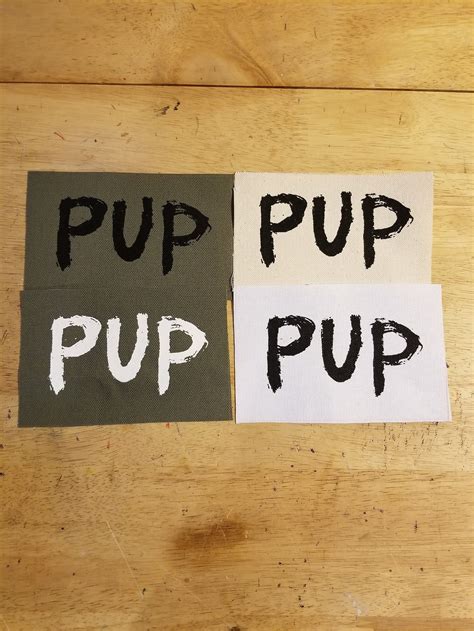 Pup Band Diy Punk Patch Canvas Patch Etsy