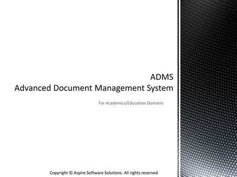 Advanced Document Management System For Education Industry Ppt