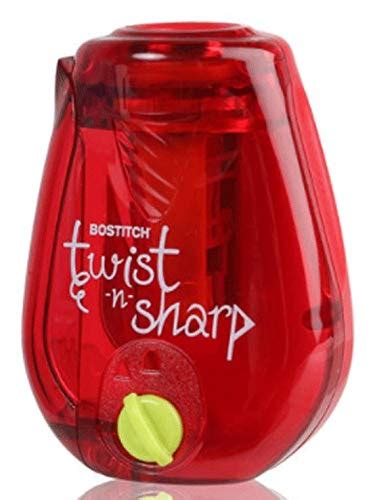 Bostitch Office Pencil Sharpener Twist N Sharp Colored Manual Small