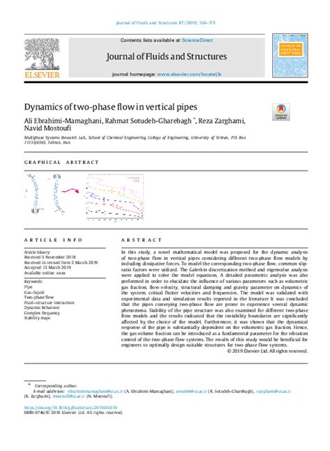 Pdf Dynamics Of Two Phase Flow In Vertical Pipes