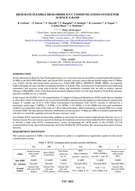 Pdf High Rate Flexible High Order Sccc Communications System For