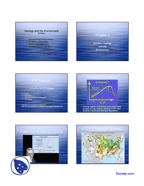 Environment General Geology Lecture Slides Docsity