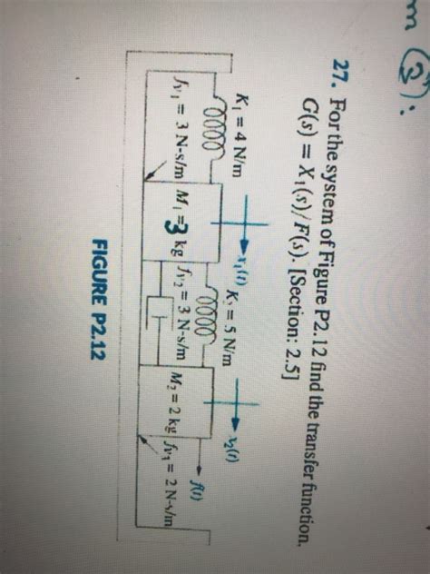 Solved าว 27 For the system of Figure P2 12 find the Chegg