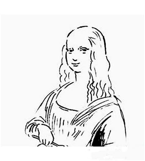 蒙娜丽莎简笔画