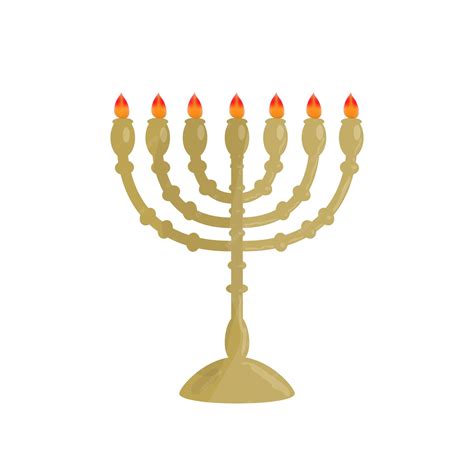 Premium Vector Traditional Jewish Golden Candlestick For Seven