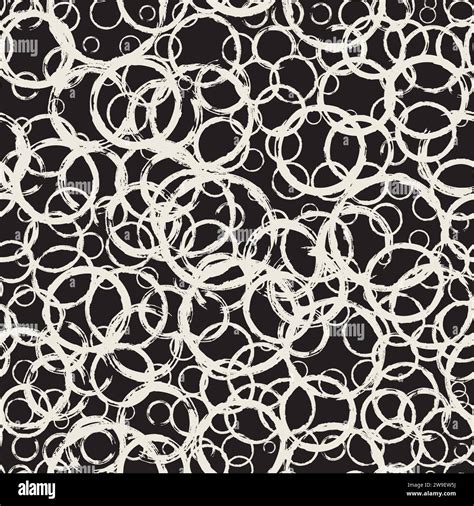 Seamless Pattern With Hand Painted Ink Circles Stock Vector Image Art Alamy