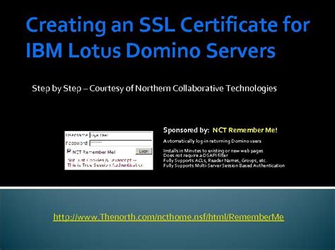Creating An SSL Certificate For IBM Lotus Domino
