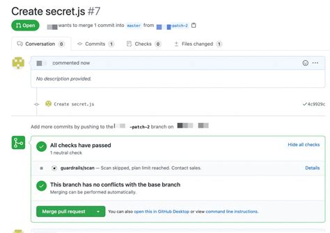 Github Pull Request Check Enhancement Guardrails