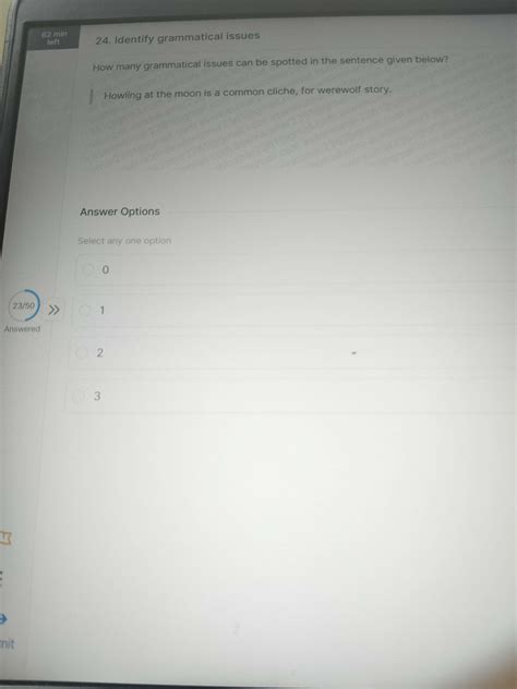 62 Min Left 24 Identify Grammatical Issues Studyx
