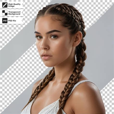 Premium Psd A Girl With Braids In Her Hair