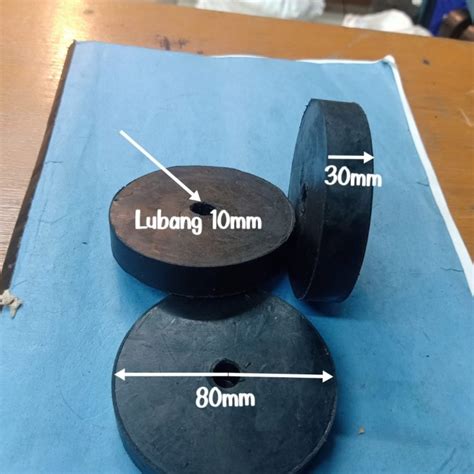 Jual Karet Kabin 80mmx30mm Lubang 10mm Alas Peredam Getaran Mesin