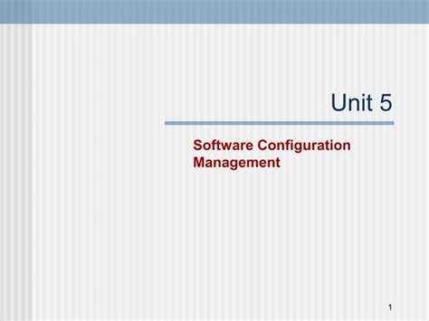 Software Configuration Management Scm Pptx Operating Systems
