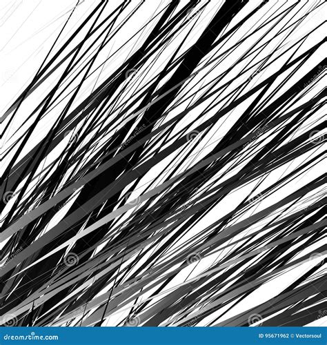 Edgy Texture With Chaotic Random Lines Abstract Geometric Illustration Stock Vector