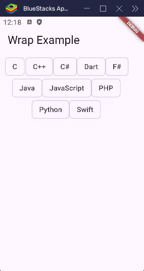 Flutter Wrap Widget