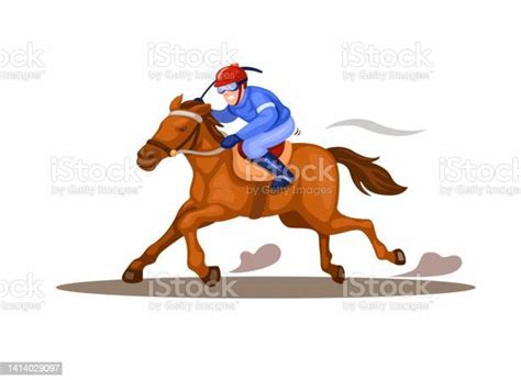 경마 대회에서 Jockey 승마 말 스포츠 일러스트 레이 션 벡터 경마에 대한 스톡 벡터 아트 및 기타 이미지 경마 승리