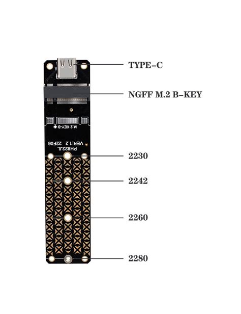 Ngff M2 Bkey Sata Disco Duro Ssd A Usb31 Tipo C Tarjeta De Conver