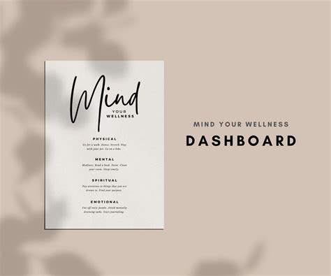 Printable Dashboard Printable Aesthetic Dashboards Minimal Etsy