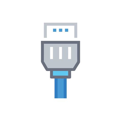 Stylized Ethernet Cable Connection Icon Isolated On White Background 65321055 Vector Art At Vecteezy