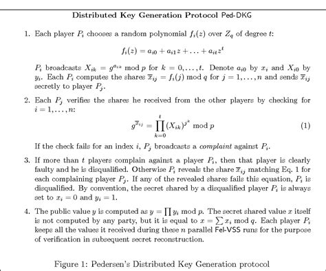 Figure 1 From Revisiting The Distributed Key Generation For Discrete