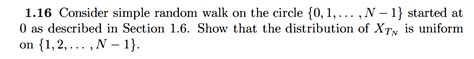 116 Consider Simple Random Walk On The Circle