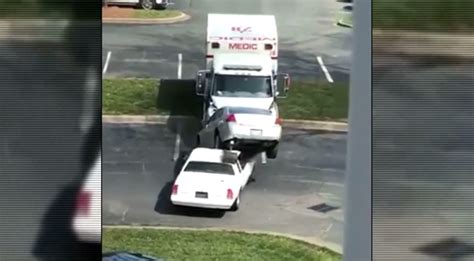 North Carolina Man Steals Ambulance And Drives Into Parked Cars Wsvn