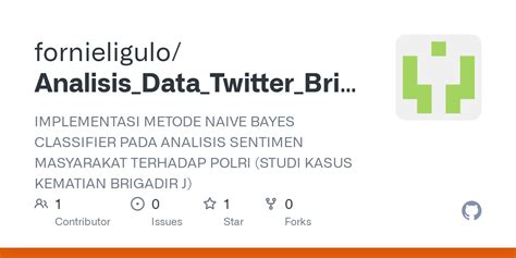 github fornieligulo analisis data twitter brigadirj implementasi