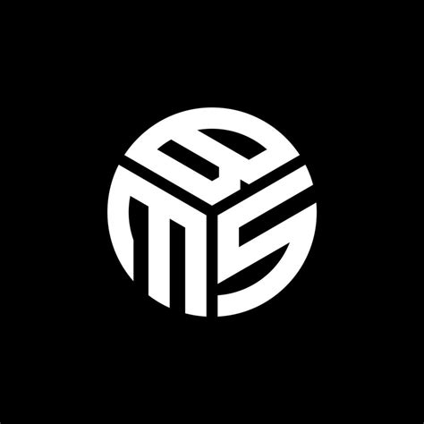 Bms Letter Logo Design On Black Background Bms Creative Initials Letter Logo Concept Bms