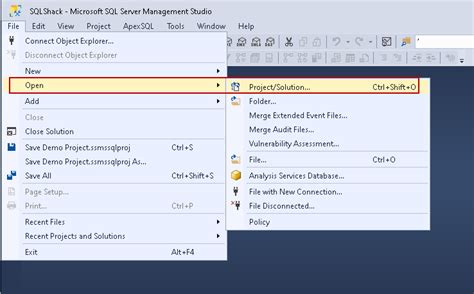 Overview Of Solutions And Projects In Ssms