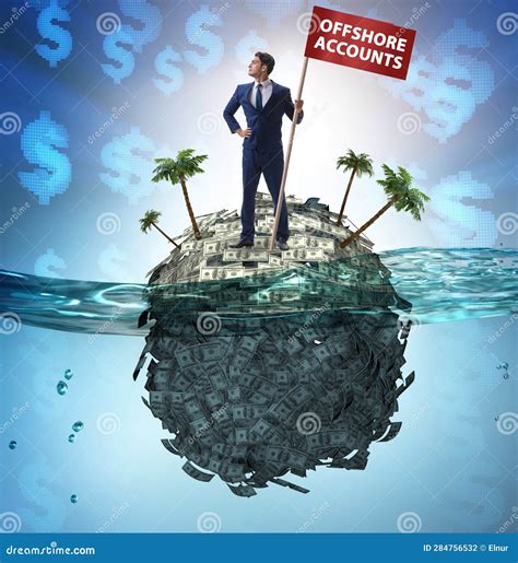 Concepto De Cuentas Offshore Con Empresario Foto De Archivo Imagen De