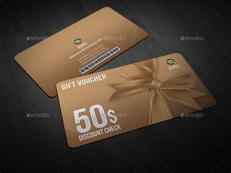 T Voucher Card Template Vol 16 Print Templates Graphicriver